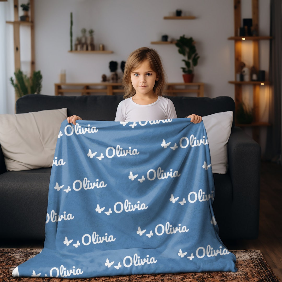 Personalized Baby Minky Blanket for Children Blanket Velveteen Plush ...