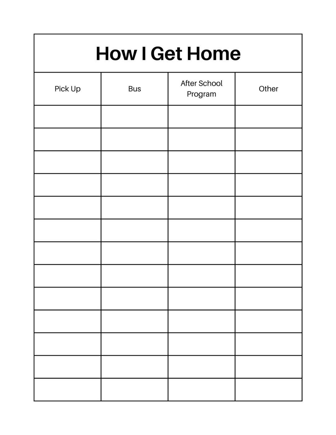 How I Get Home Dismissal Chart - Etsy