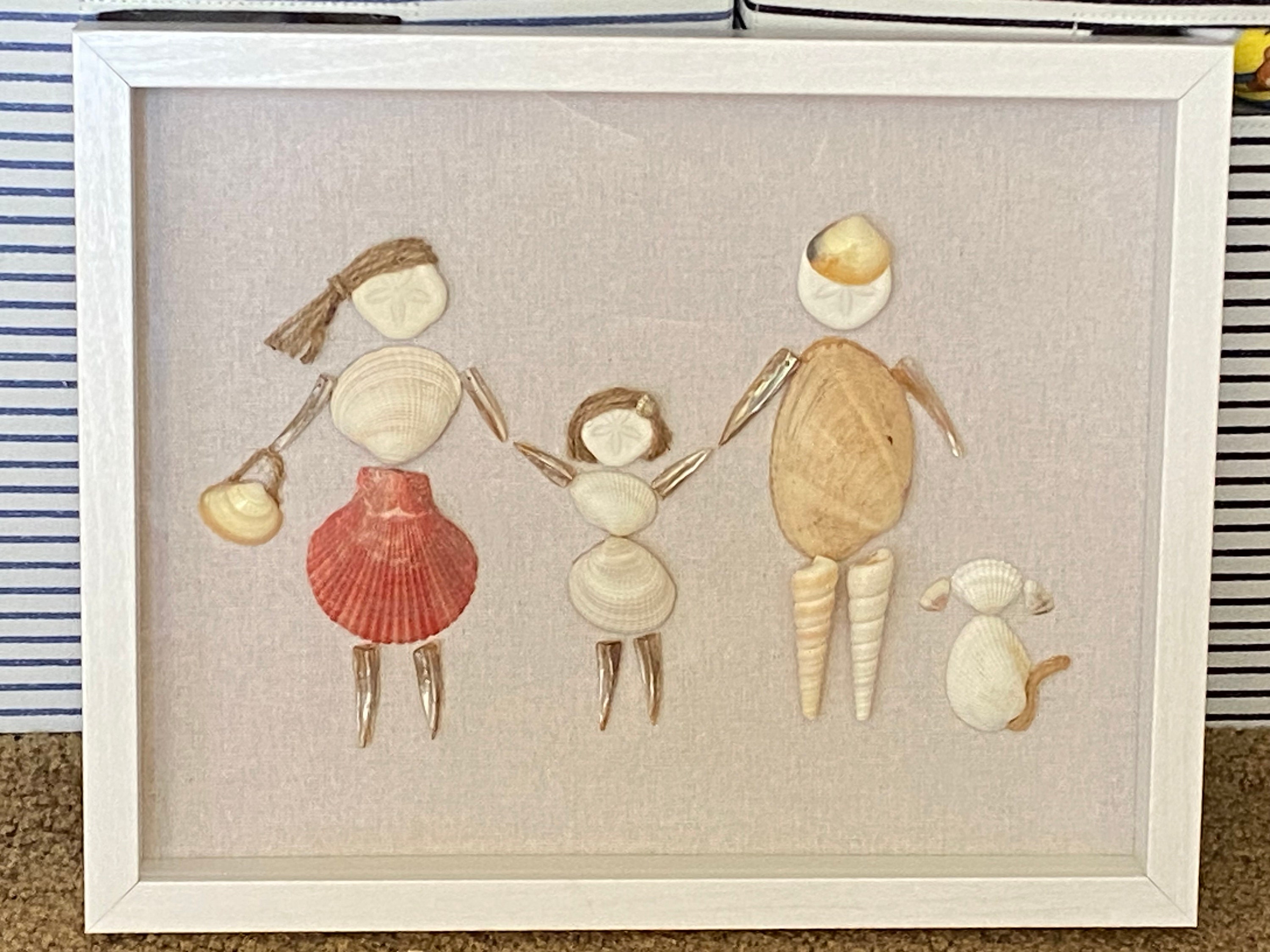 Seashell Family, Seashell People, Seashell Shadowbox, - Etsy