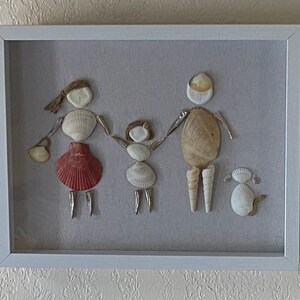 Seashell Family, Seashell People, Seashell Shadowbox, - Etsy
