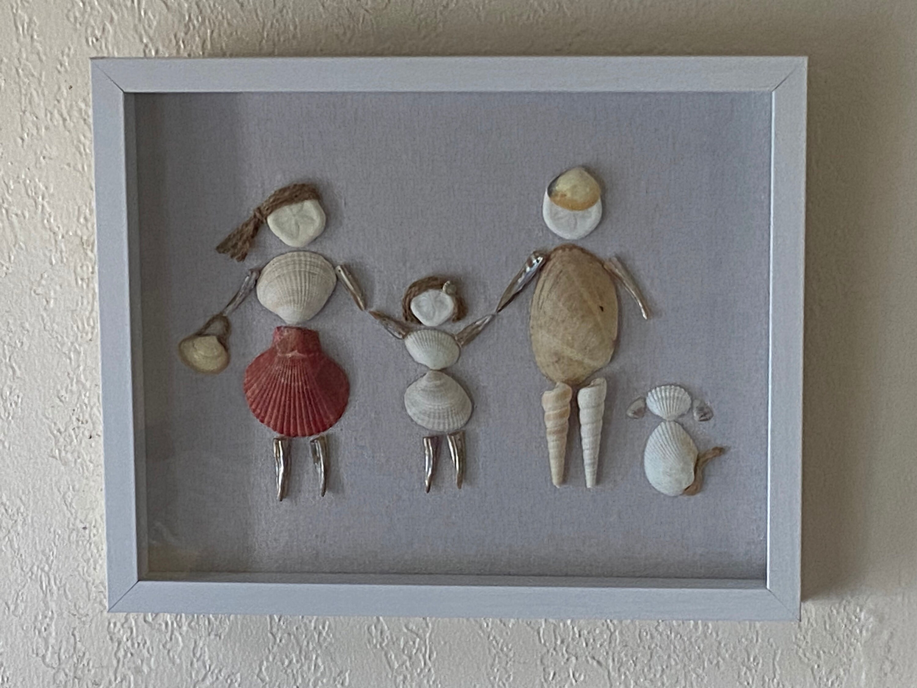 Seashell Family, Seashell People, Seashell Shadowbox, - Etsy