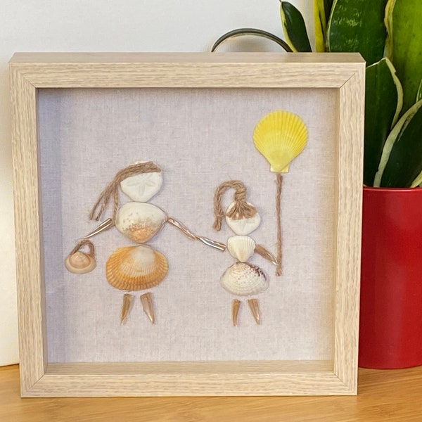 Mother Daughter Seashell Art - Etsy