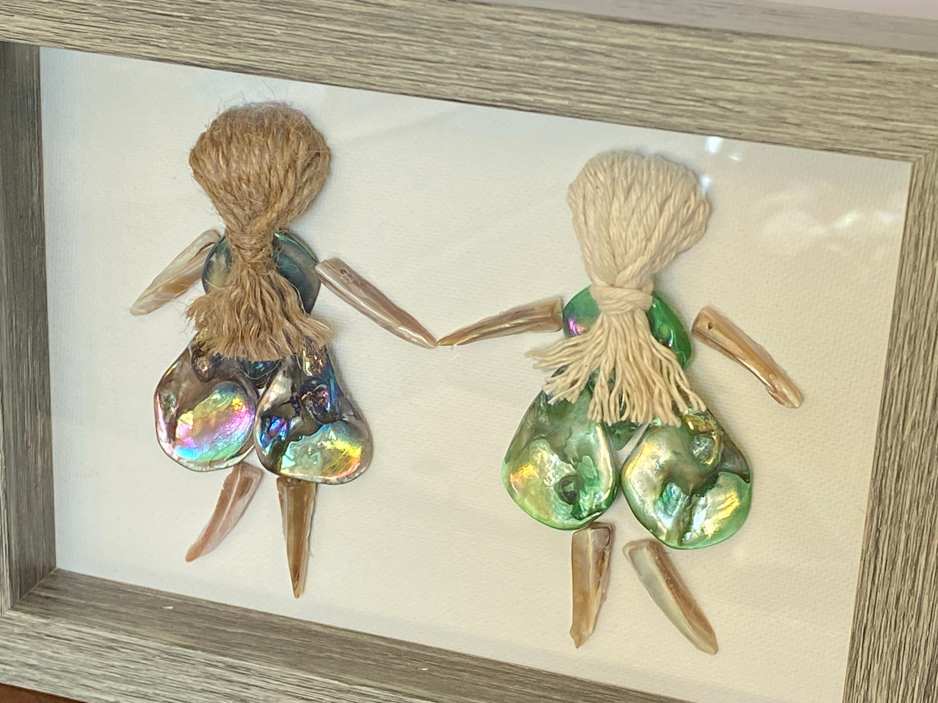 Seashell Friends, Shell People, Seashell Shadowbox, Two Ladies/divas ...