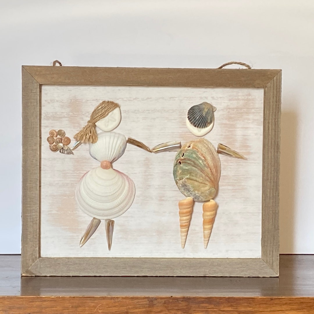 Seashell Couple Art: Unique Handcrafted Wife/girlfriend Gift - Etsy