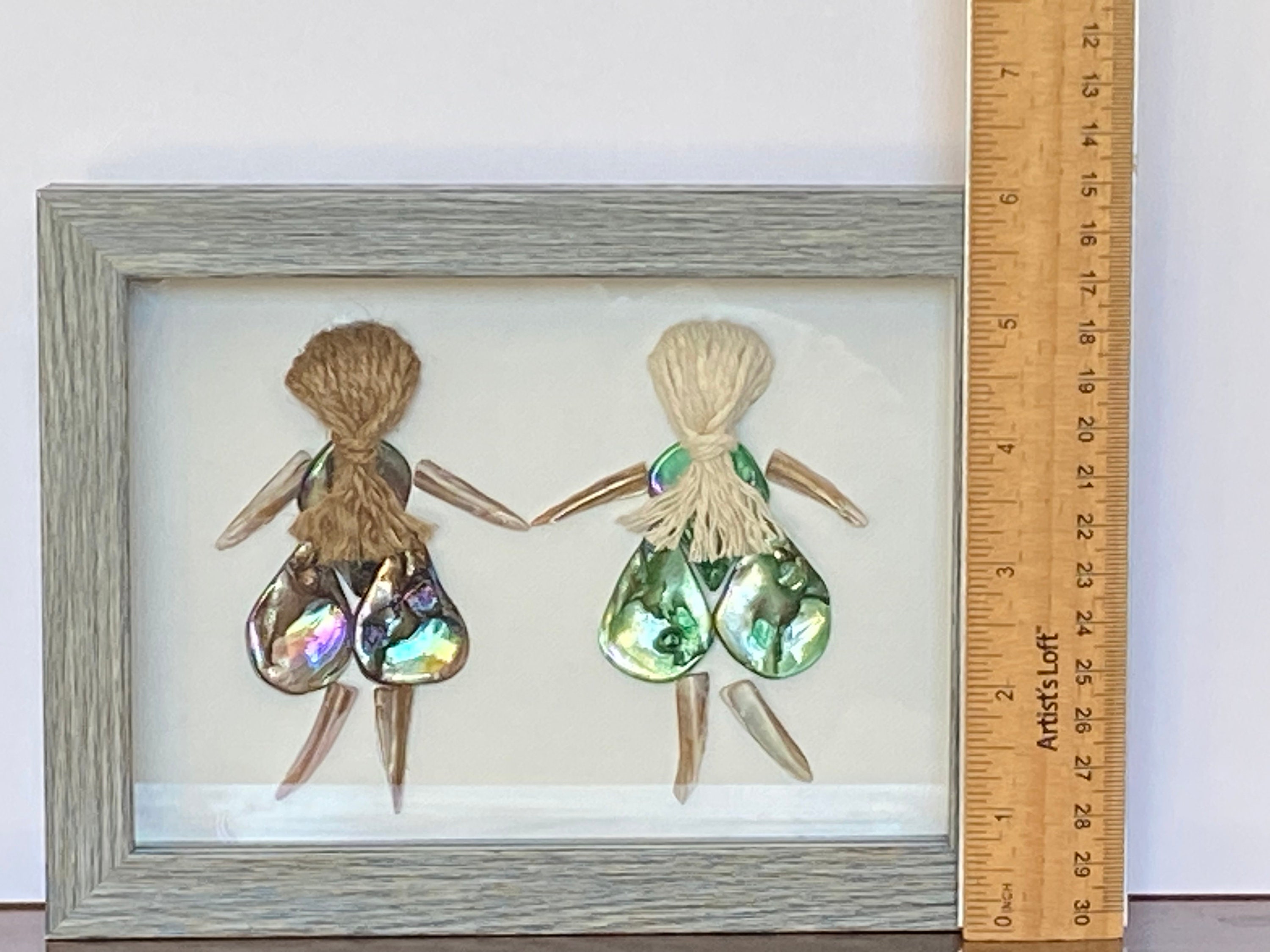 Seashell Friends, Shell People, Seashell Shadowbox, Two Ladies/divas ...