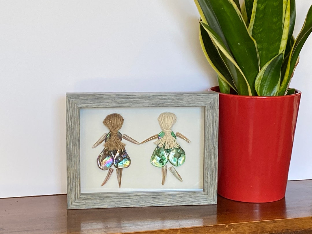 Seashell Friends, Shell People, Seashell Shadowbox, Two Ladies/divas ...