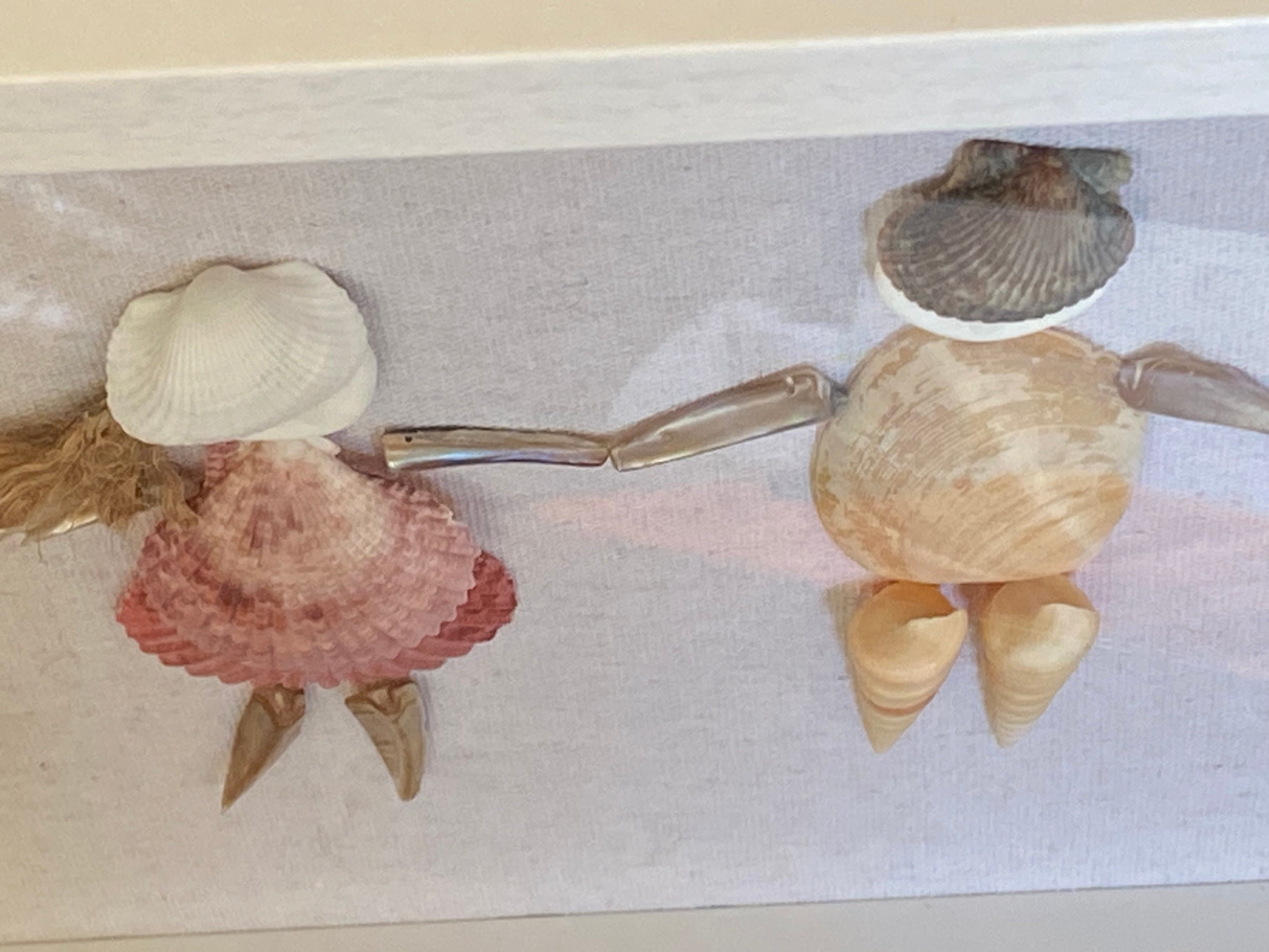 Seashell Family, Seashell Shadow Box, Shell People, - Etsy