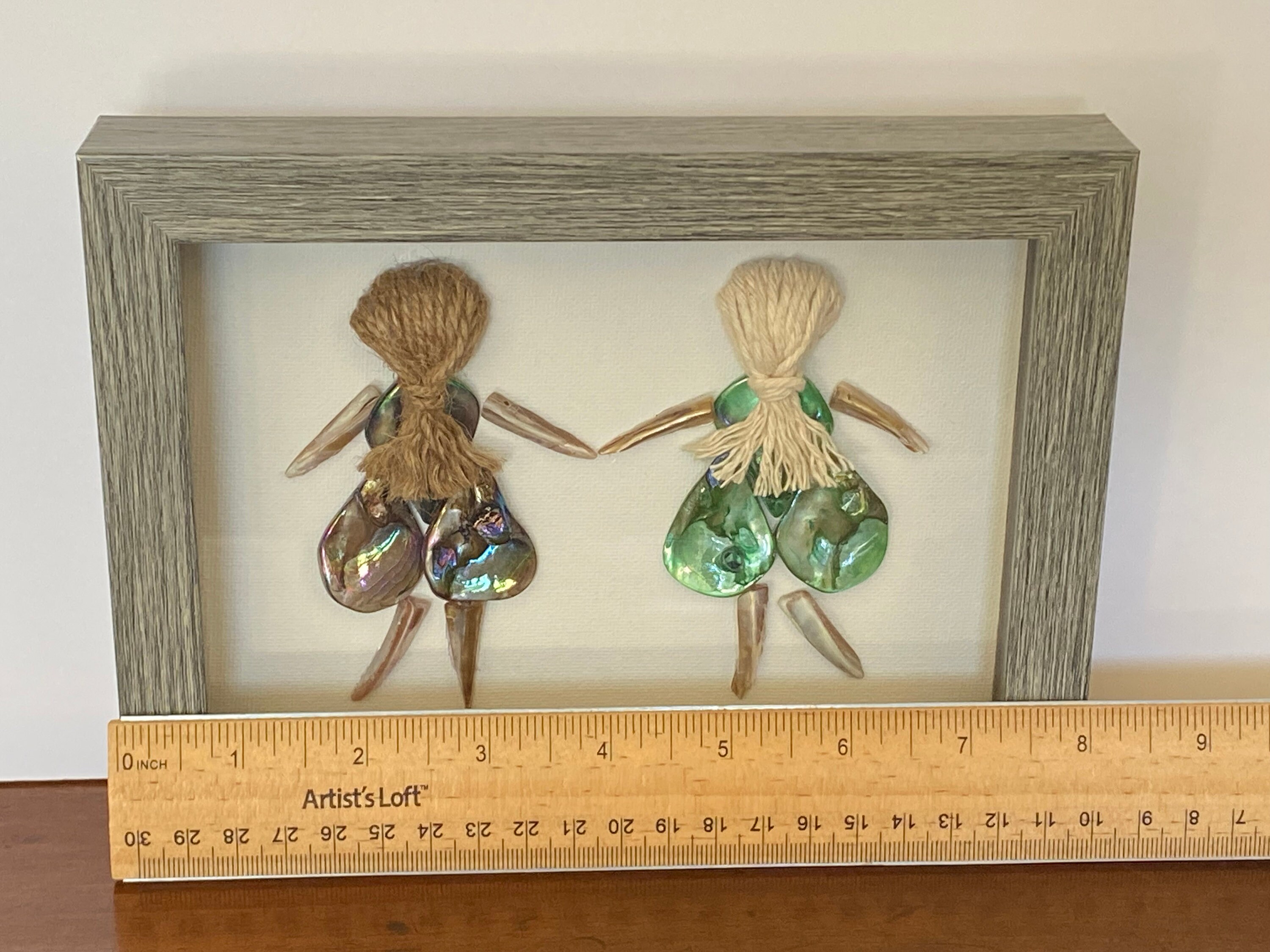 Seashell Friends, Shell People, Seashell Shadowbox, Two Ladies/divas ...