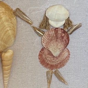 Seashell Family, Seashell Shadow Box, Shell People, - Etsy