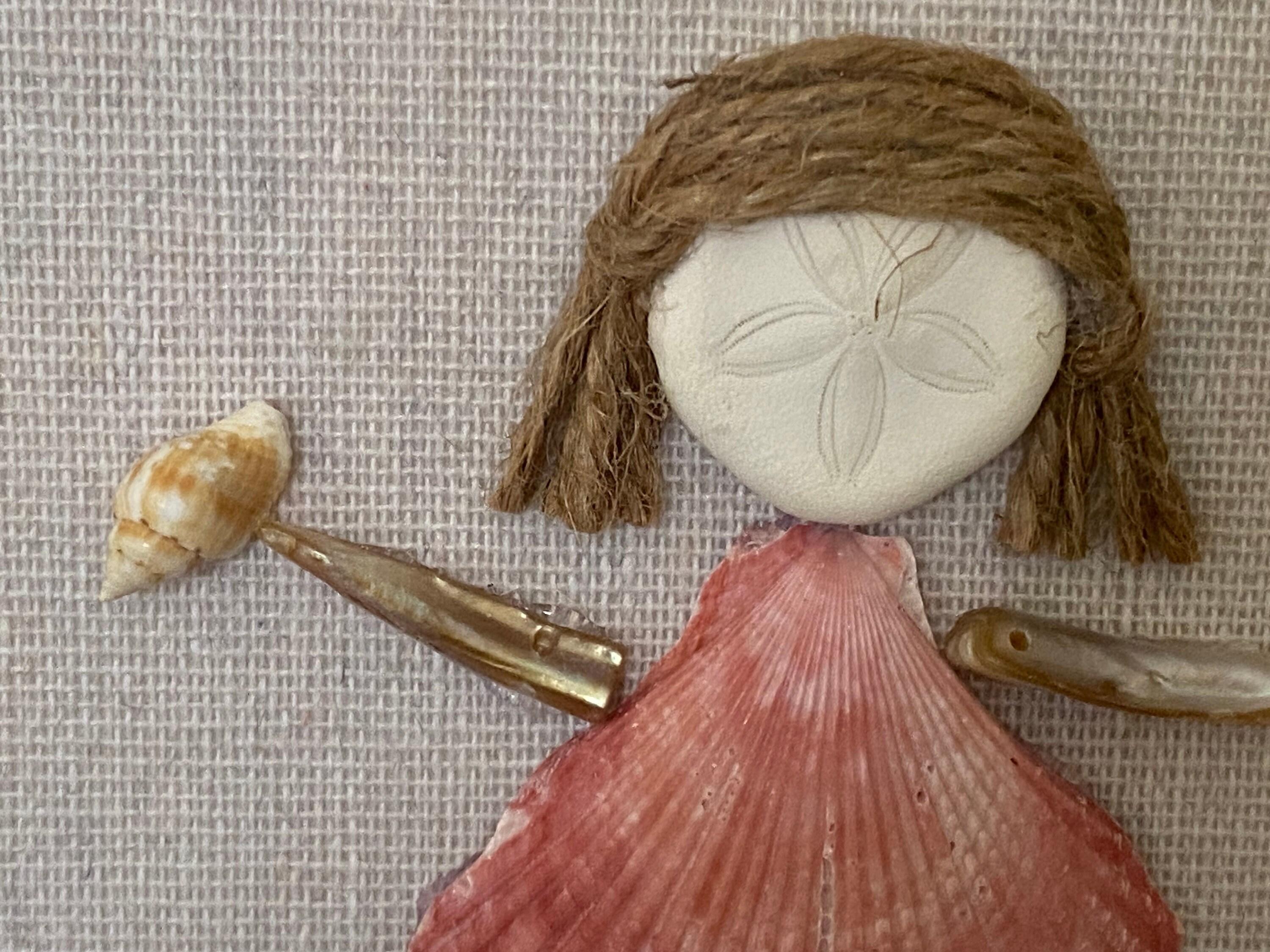 Shell People, Mother and Daughter on the Beach, Seashells Girls ...