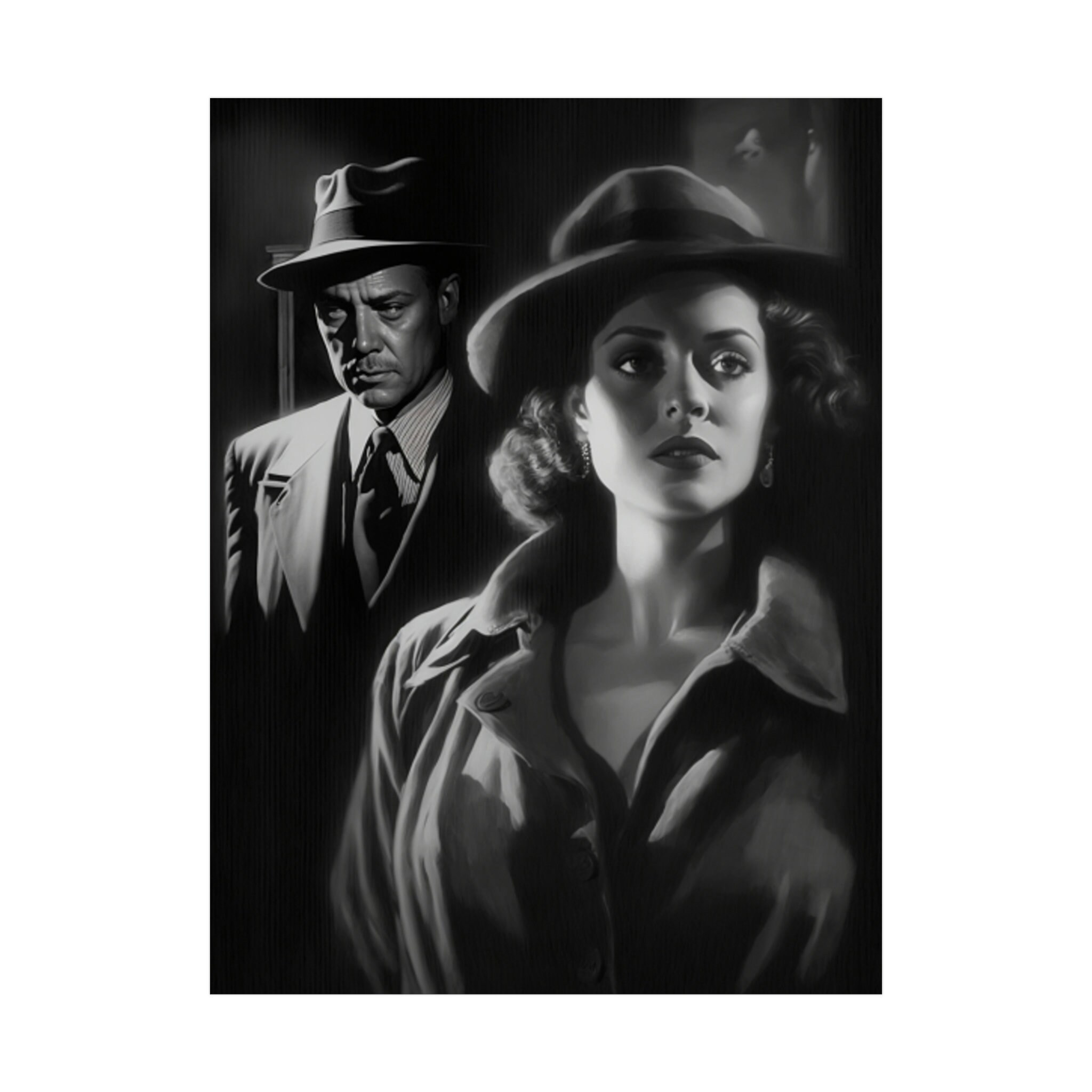 Old School Detective Portrait Rolled Posters - Etsy