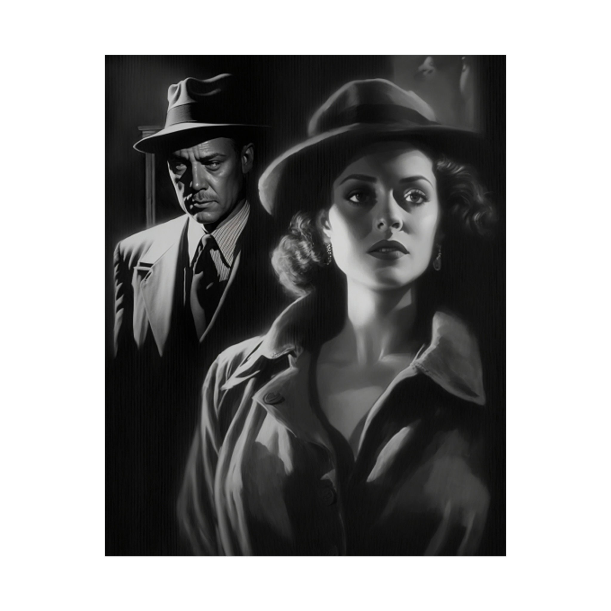 Old School Detective Portrait Rolled Posters - Etsy