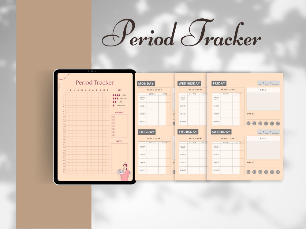 Period Tracker Period Tracker Printable , Ovulation Tracker, Journal ...