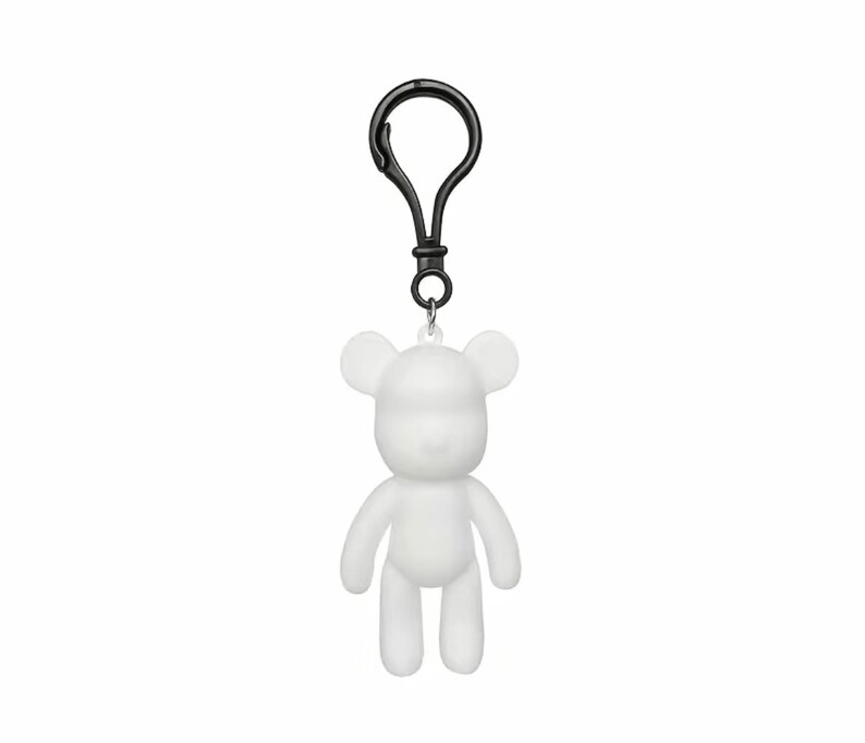 DIY Bear Keychain, Moshi Bear, Fluid Paint, Teddy Bear Keychain, Custom ...