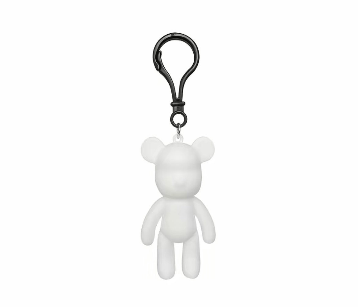 DIY Bear Keychain, Moshi Bear, Fluid Paint, Teddy Bear Keychain, Custom ...