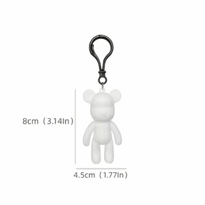 DIY Bear Keychain, Moshi Bear, Fluid Paint, Teddy Bear Keychain, Custom ...