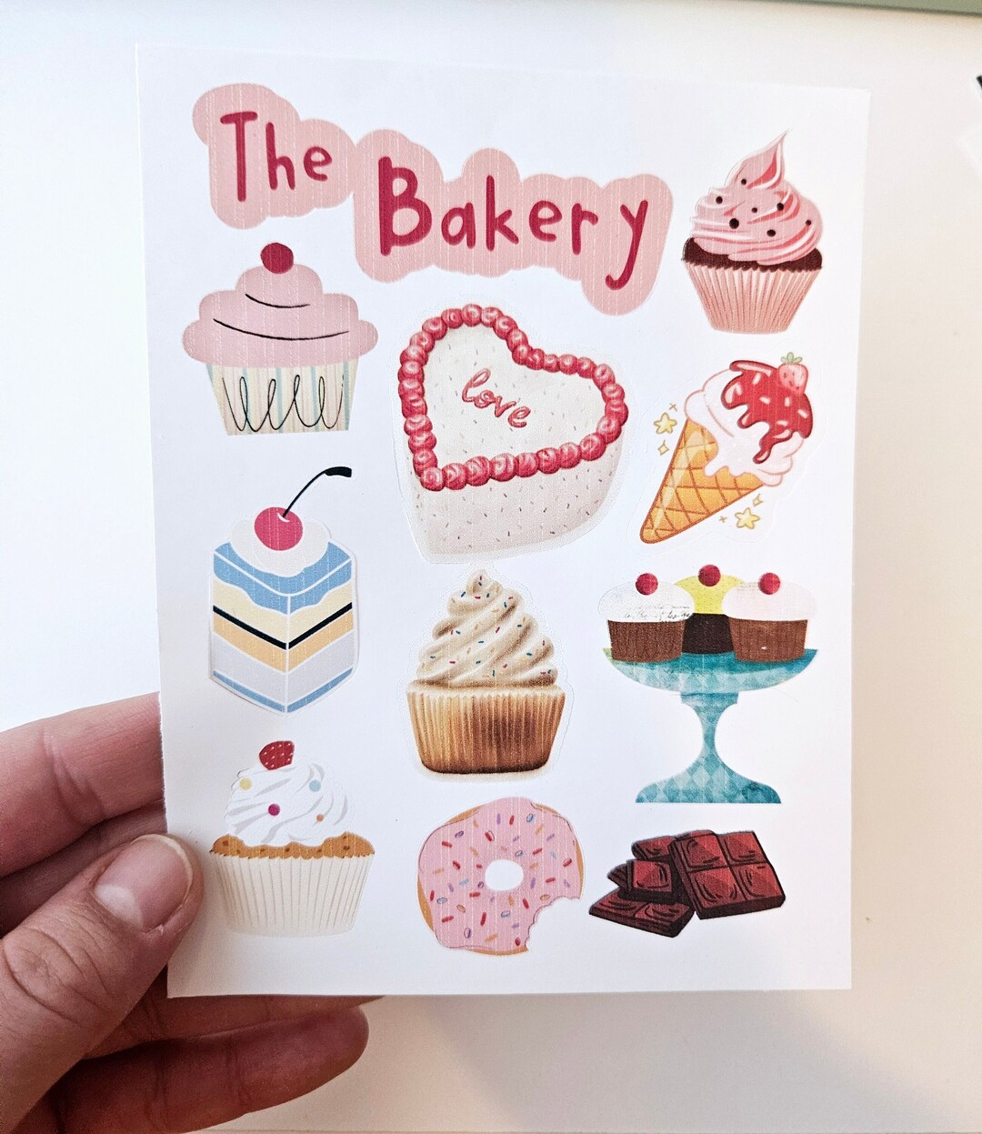 The Bakery Sticker Set - Cute Bakery Sweets Themed Sticker Set for ...