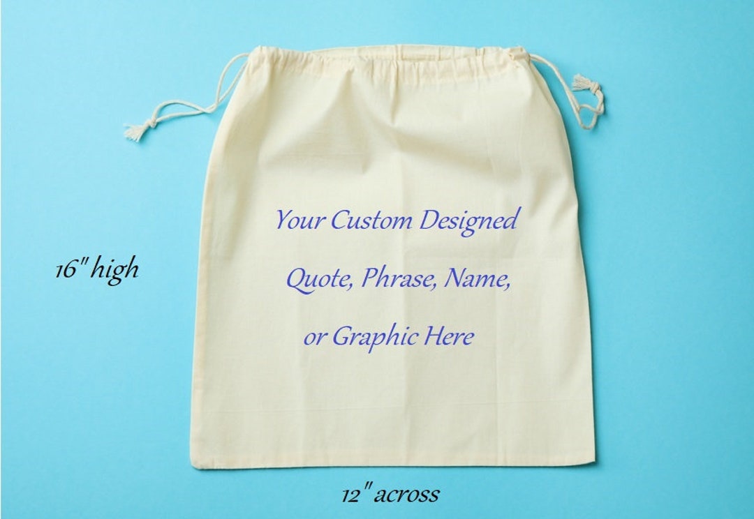 Custom Eco Large Linen Bag 12x16 Tall 100% Organic - Etsy