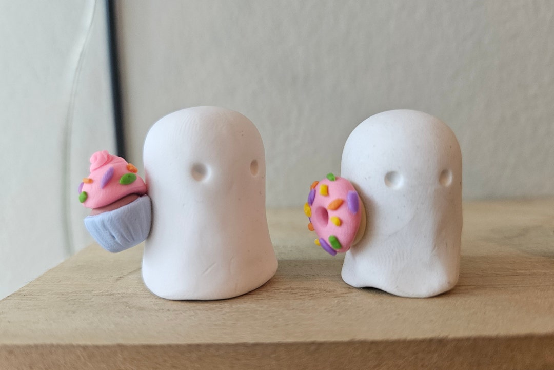 Haunted Bakery Ghost Desk Pal - Handmade Polymer Clay Figurines ...