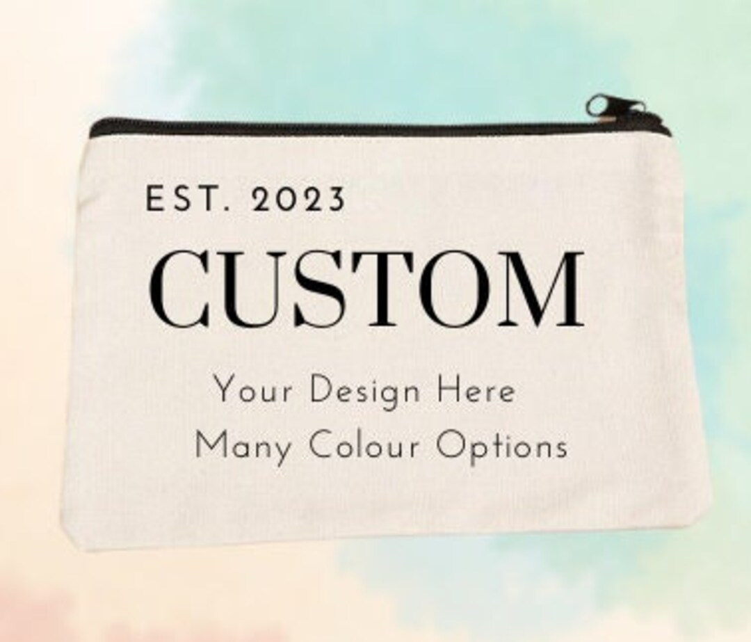 Personalized Zippered Canvas Pouch: Custom Iron-on Design - Etsy