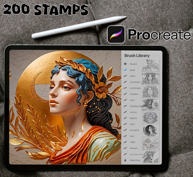 200 Procreate Greek Gods Stamp Brushes, Greek Gods Digital Stamps, Digital Download - Etsy