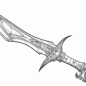 200 Swords and Weapons Procreate Stamps ~ Swords and Weapons Designs ...