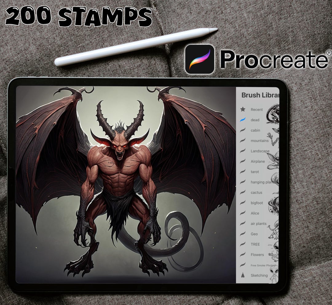 200 Super Natural Creatures Procreate Stamps ~ Super Natural Creatures ...