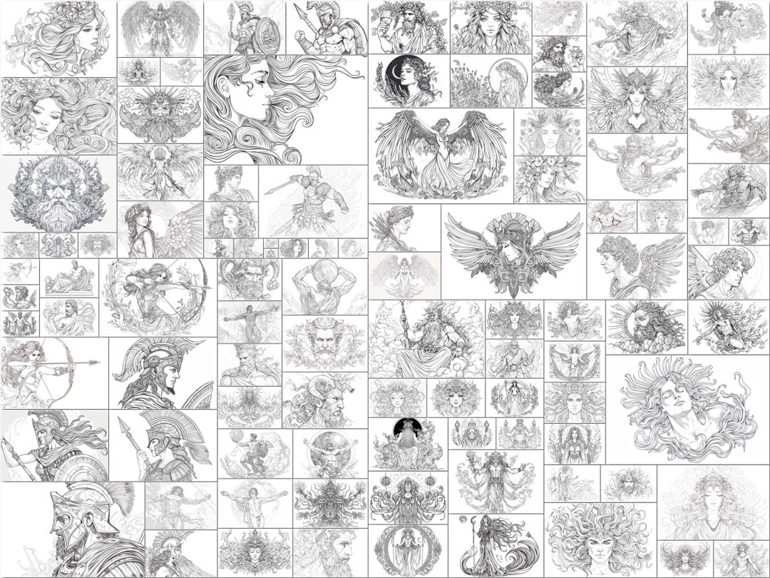 200 Procreate Greek Gods Stamp Brushes, Greek Gods Digital Stamps ...