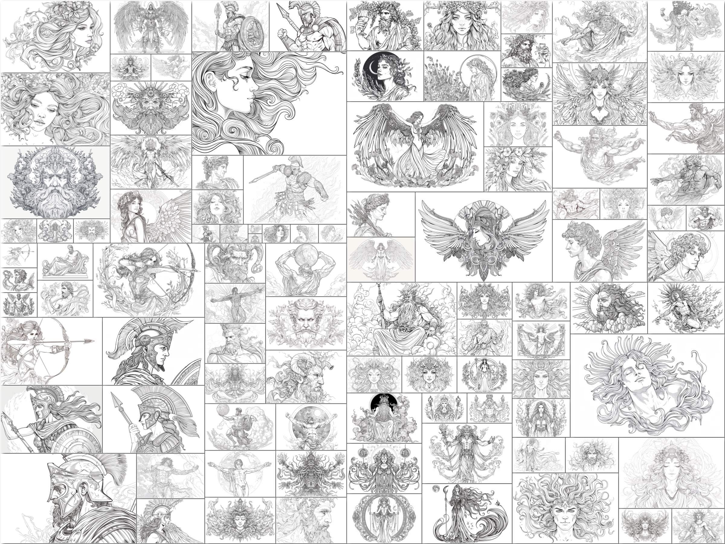 200 Procreate Greek Gods Stamp Brushes, Greek Gods Digital Stamps ...