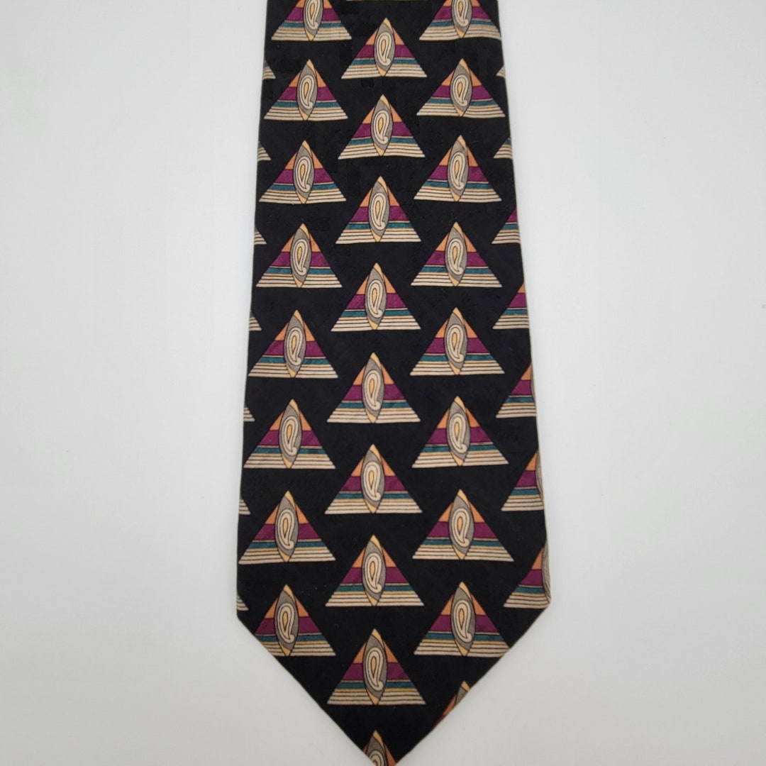 Robert Talbott Best of Class Geometric Paisley Medallion Silk Tie Black ...