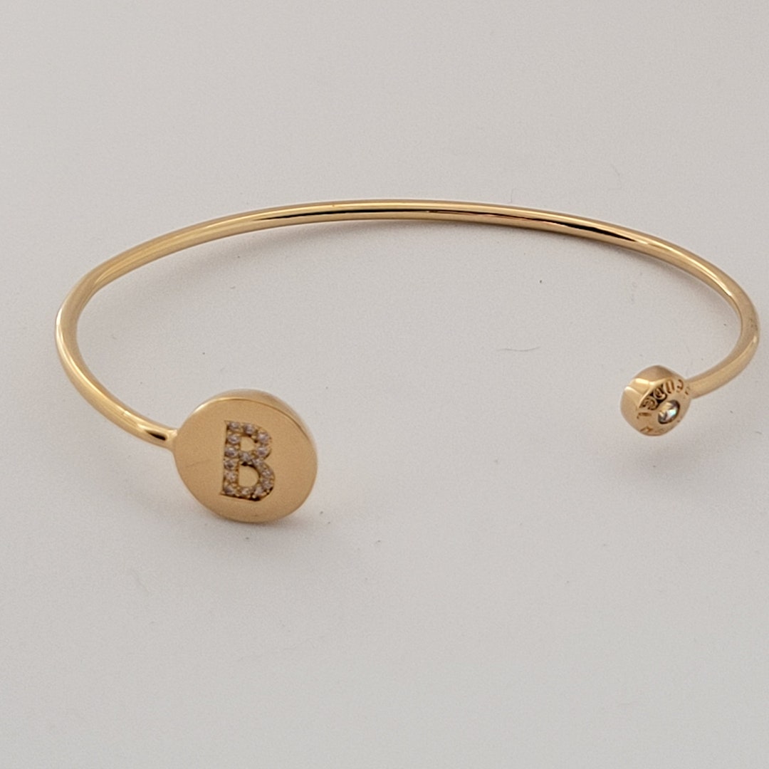 Henri Bendel b Initial Cuff Bracelet Gold Tone - Etsy
