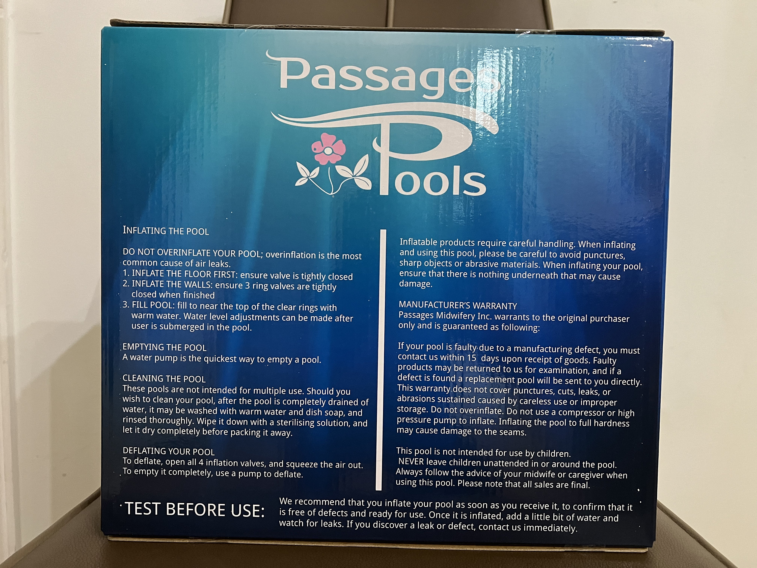 Passages Water Birth Pool - Etsy