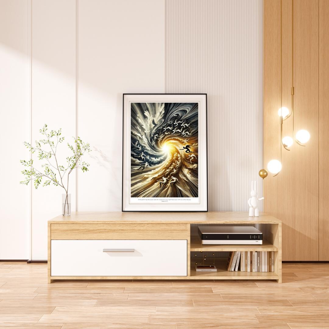 Digital Poster: Psalm 91 Verse 7 - Protection and Trust - Etsy