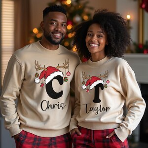 Custom Family Matching Christmas Shirt, Reindeer Sweatshirt ...