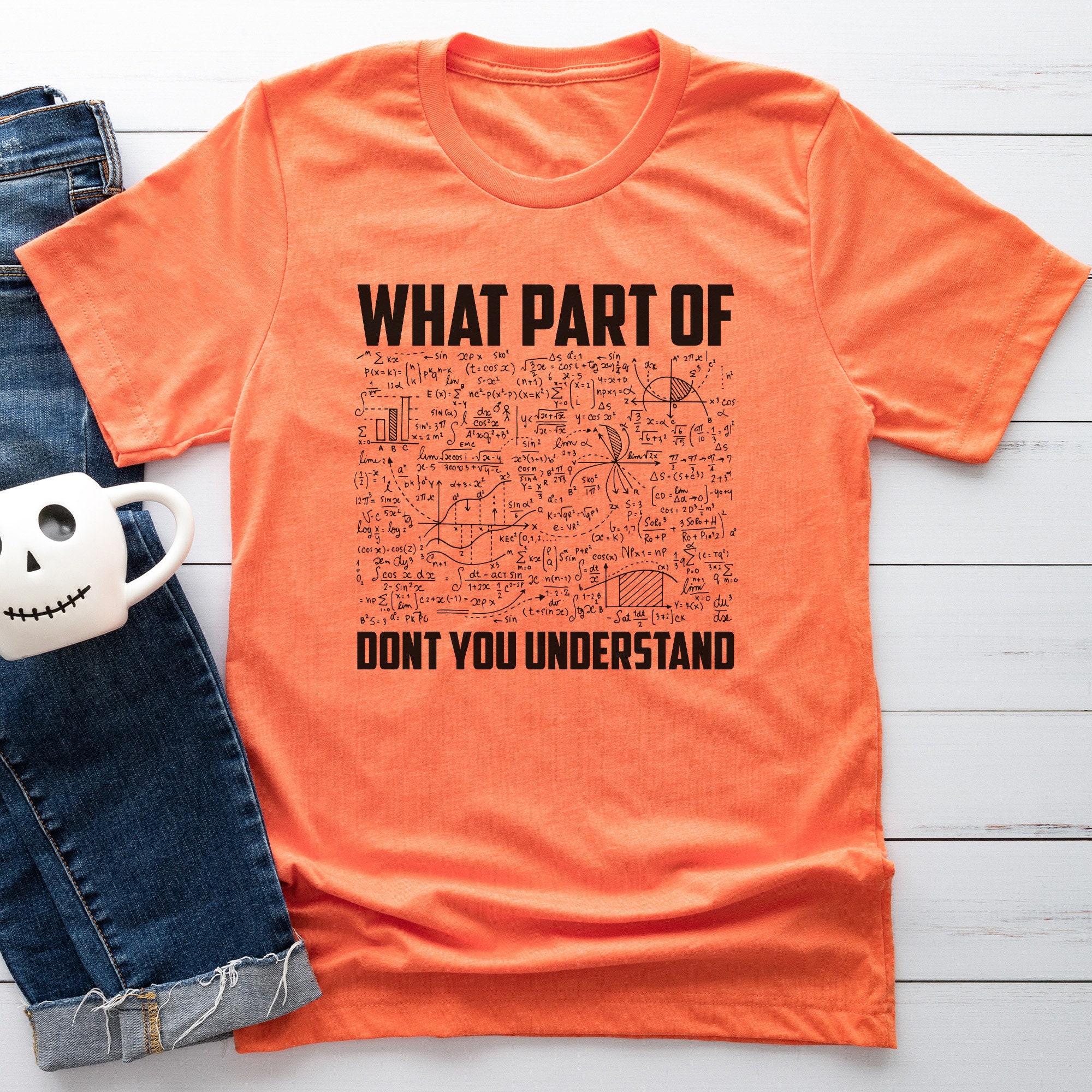 Math Teacher Shirt With Formulas - Funny Teacher Shirt - Geometry ...