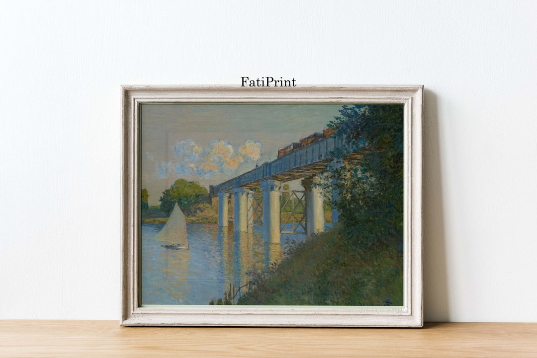 Claude Monet Painting.railroad Bridge Argenteuil. 1800s. - Etsy