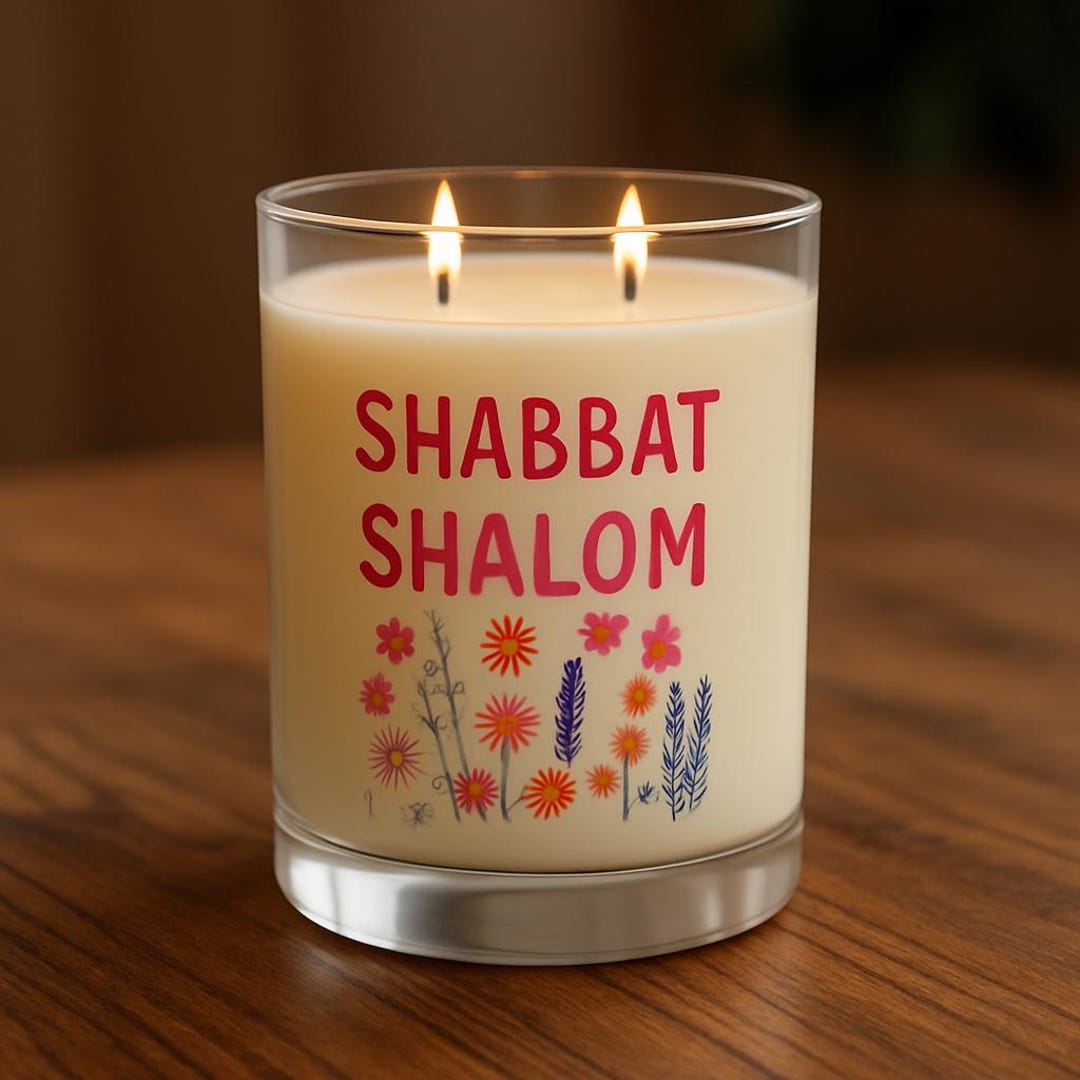 Jewish Gifts, Shabbat Shalom Candle, Gift for Jewish Friends and Family ...