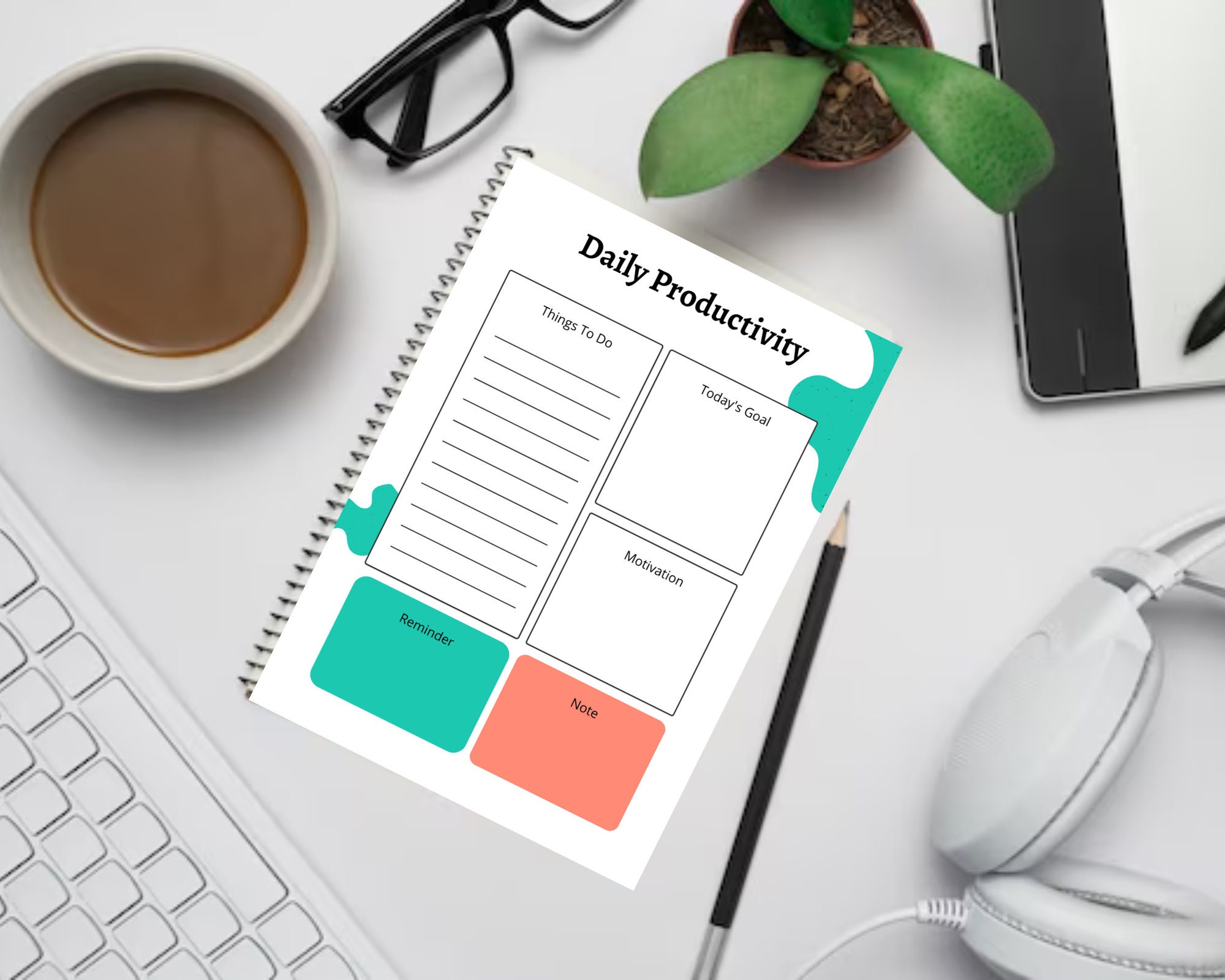 Printable Productivity Planner | Daily, Weekly, Monthly Productivity ...