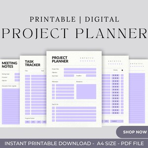 Printable Project Planner Project Tracker Printable Planner Project ...