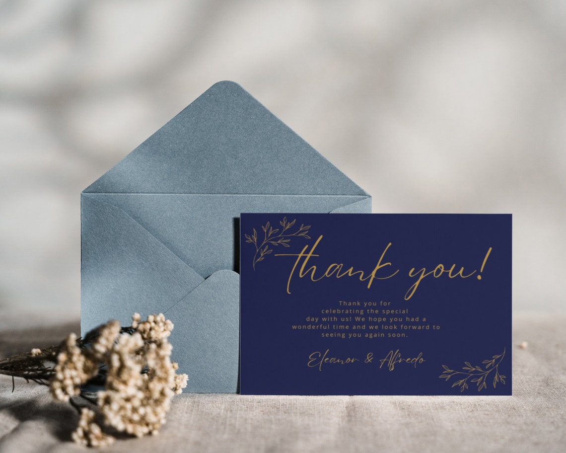 Thank You Card Template wedding Guest Thank You Note printable fully ...