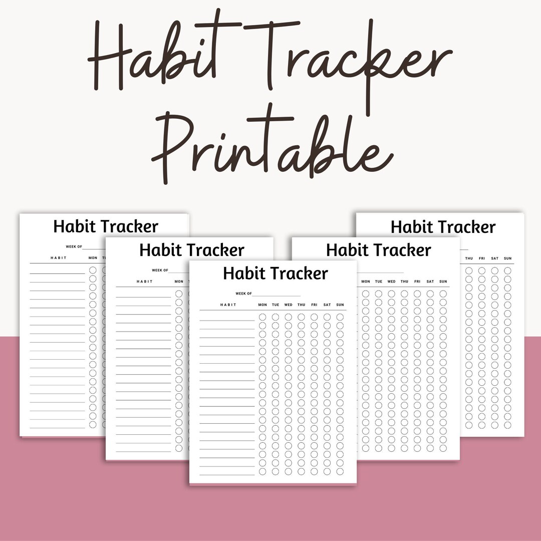 Habit Tracker | Habit Tracker Printable | Habit Tracker Template ...