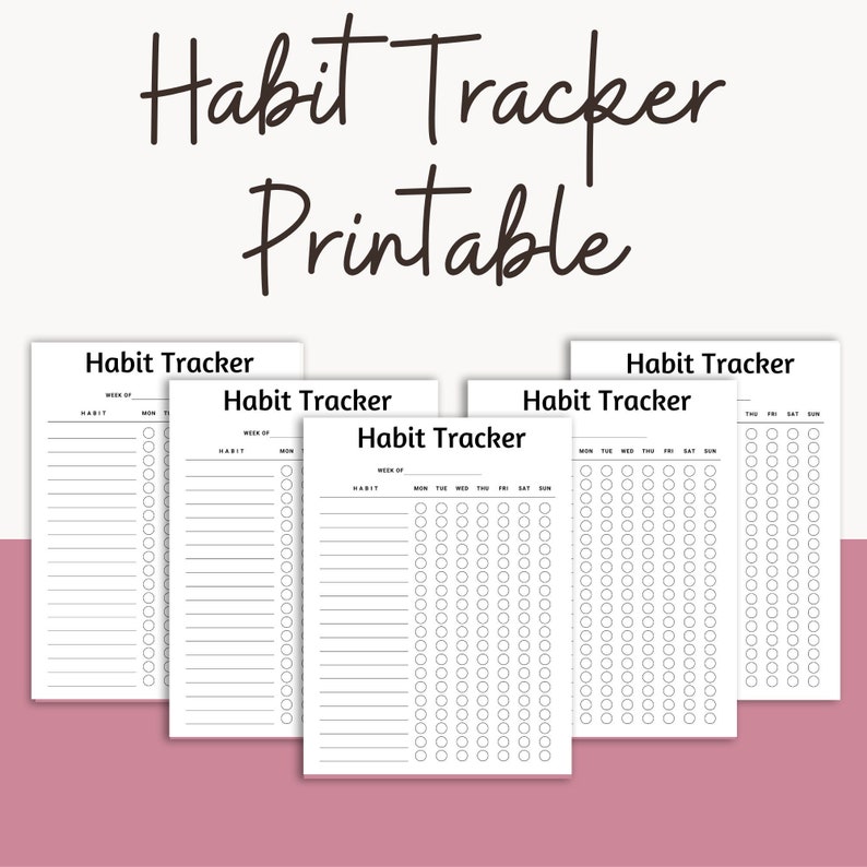 Habit Tracker | Habit Tracker Printable | Habit Tracker Template ...