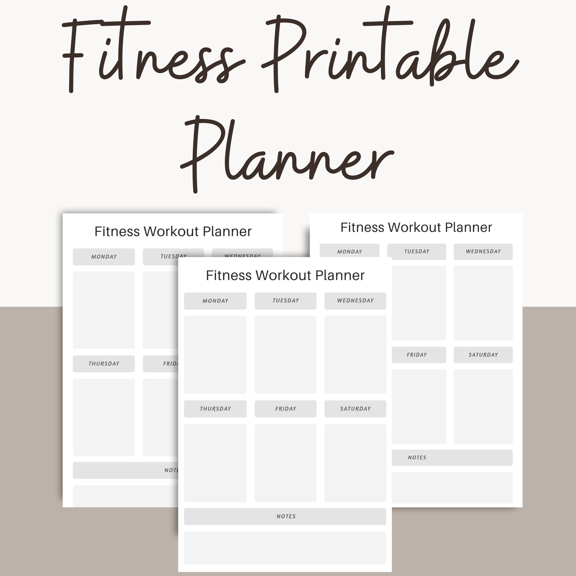 Fitness Planner | Fitness Planner Printable | Fitness Planner Template ...
