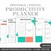 Printable Productivity Planner | Daily, Weekly, Monthly Productivity ...