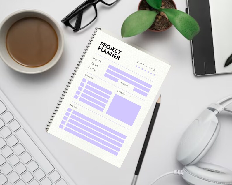 Printable Project Planner Project Tracker Printable Planner Project ...