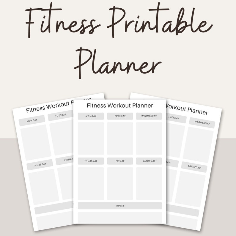 Fitness Planner | Fitness Planner Printable | Fitness Planner Template ...