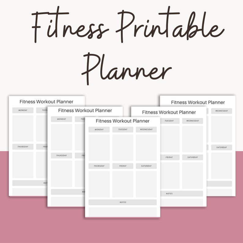 Fitness Planner | Fitness Planner Printable | Fitness Planner Template ...