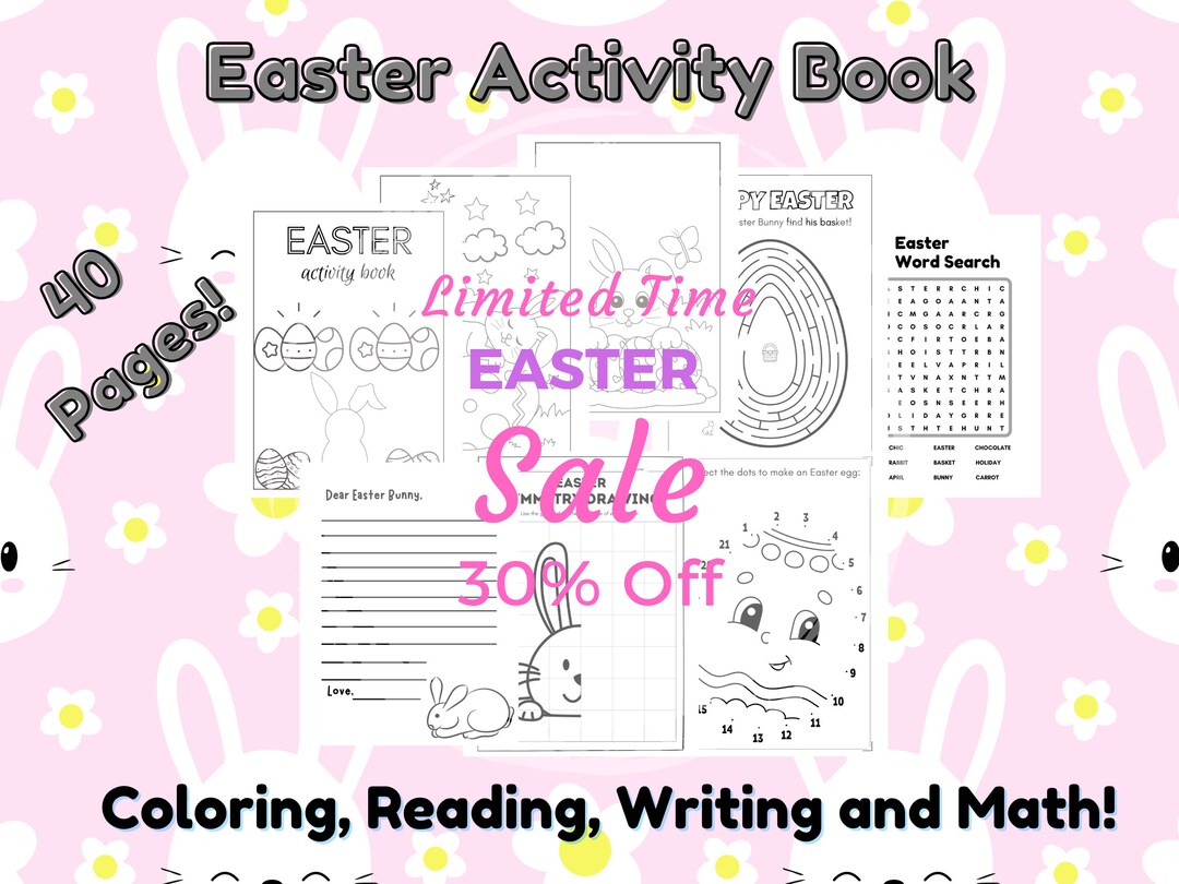 Easter Printable Activity Book - Etsy