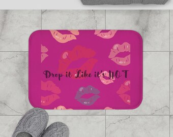 Sweet Cheeks Bath Mat Hot Pink Blush Cute Bathroom Rugs Girls - Etsy