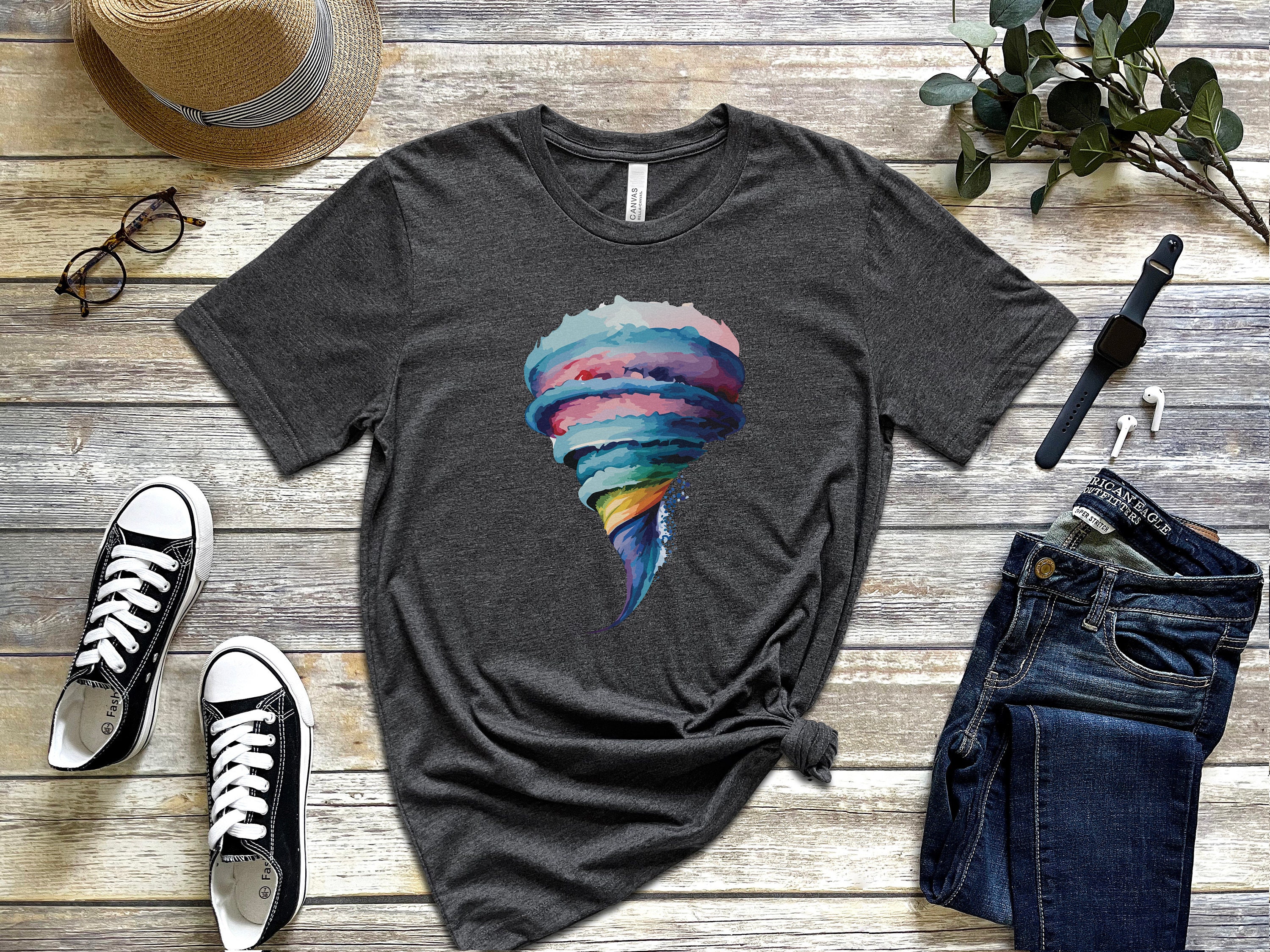 Colorful Tornado Shirt, Tornado Lover, Tornado Tee, Twister Tee, Mother ...